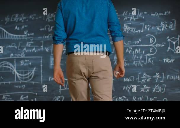 Brilliant Young Mathematician Approaches Blackboard and Finishes Solving Long and Complex ...