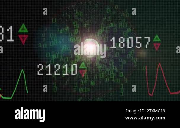 Stock Market text on Stock market graph with bar chart price display ...