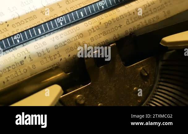 details on parts of a typewriter from the 1980s in which it was not yet ...