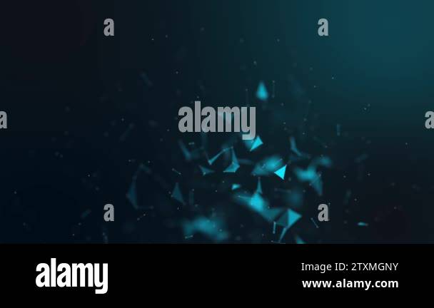 Abstract Futuristic Geometric Plexus Digital Network Of Blue Dot And White Lines Dots