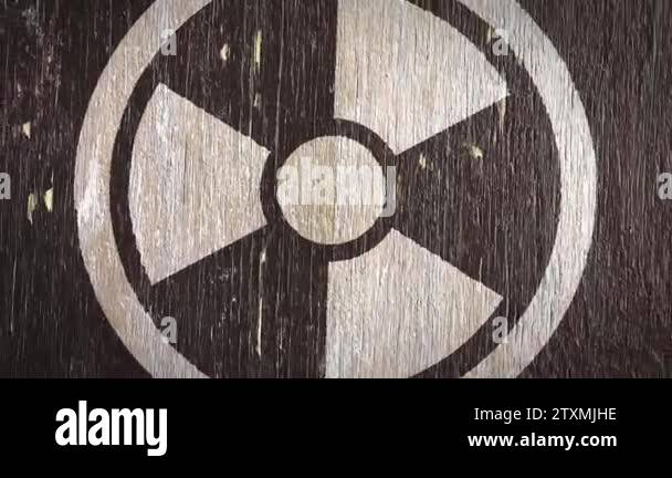 Radioactive / Radioactivity Warning Symbol On Wodden Texture. Ideal For ...