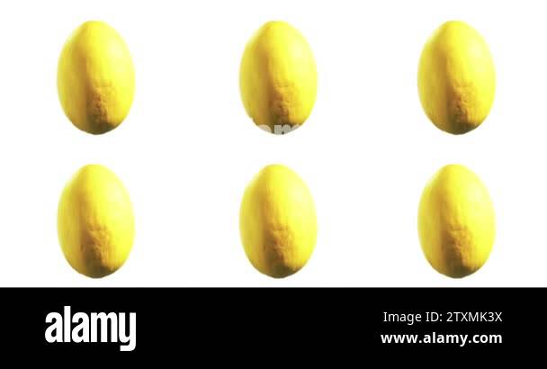 Melon Spinning and Rotating Isolated on White Background Food Suspended ...
