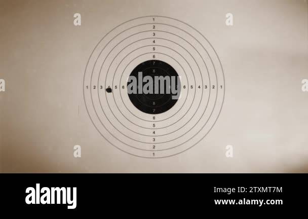 Shooting target On Vintage Background/ 4k animation of a vintage old ...
