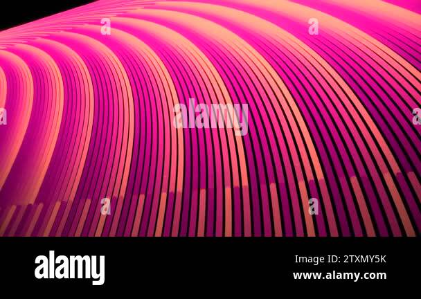 Abstract background of rotating looped bright lines. Animation. Solid ...