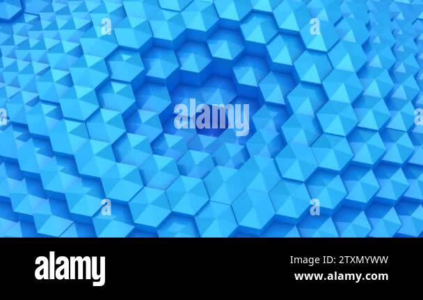 Hexagons Formed A Wave. Abstract background, 2 in 1, loop (301-600 frames), created in 4K, 3d ...