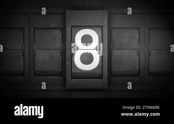 Countdown With Airport Split Flap Letters/ 4k animation of a countdown ...