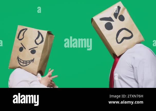 concept of emotions, gestures. a man with a package on his head, with a ...