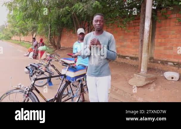 Road traffic in the Kicukiro district of Kigali, the capital of Rwanda ...