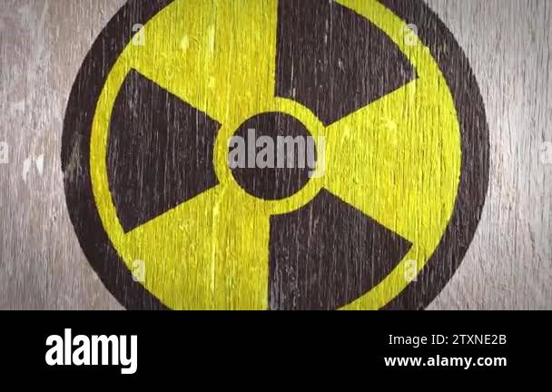Radioactive / Radioactivity Warning Symbol On Wodden Texture. Ideal For ...