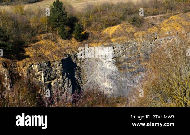 Surface quarry used for mining stone or other minerals. Large mine ...
