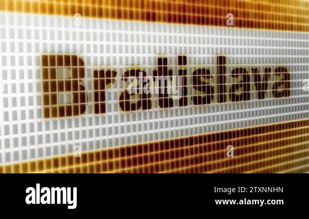 "Bratislava" on the Screen. 4K Resolution. Encoder Prores 4444. Great ...