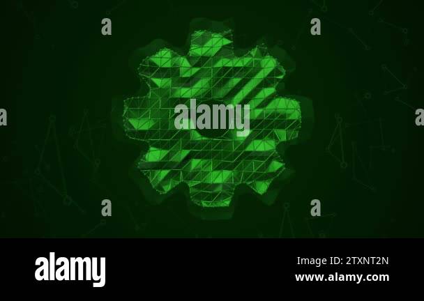 Abstract background with animation symbol of gear or cogwheel from ...