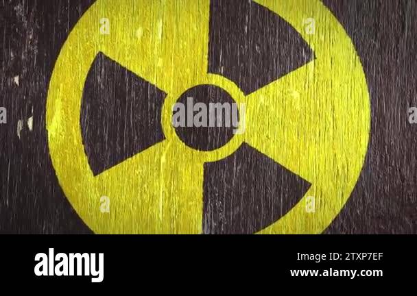 Radioactive / Radioactivity Warning Symbol On Wodden Texture. Ideal For ...