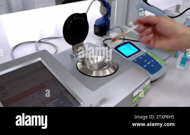 Special medical device analizing samples, Laboratory measurements close ...