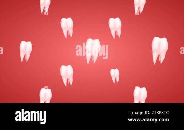 3d circular animated background tooth. Loop, alpha channel Stock Video ...