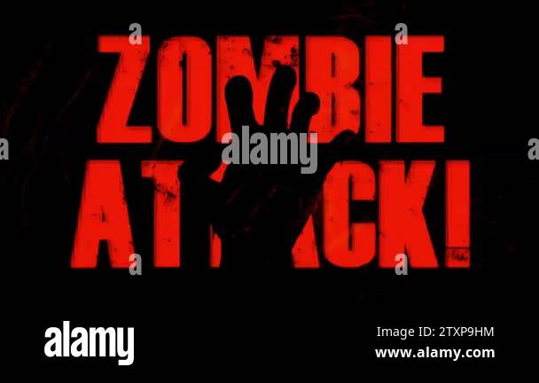 B Movie Zombie Attack Background With Twitch Effect/ Animation of a ...