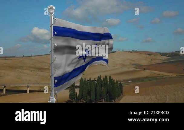 Symbols of Israel. Israel flag on an abstract background. Flag of ...