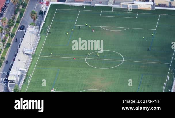 Monte-Carlo, Monaco - May 18, 2018: Aerial View To Soccer Field On ...