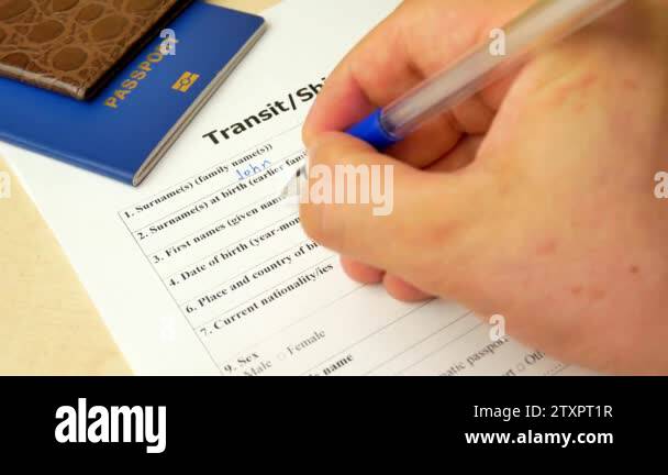 Transit Ship Crew Visa document with passport, apply and permission for ...