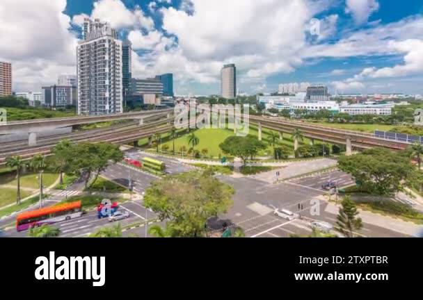 Jurong East Interchange metro station aerial timelapse, one of the ...