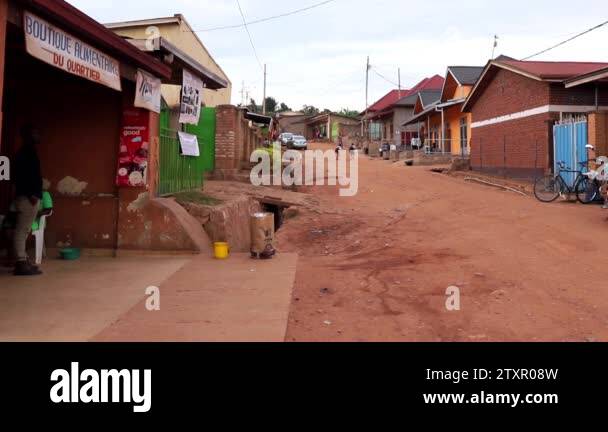 Road traffic in the Kicukiro district of Kigali, the capital of Rwanda ...