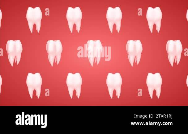 3d animated tooth rotation background. Loop, alpha channel Stock Video ...