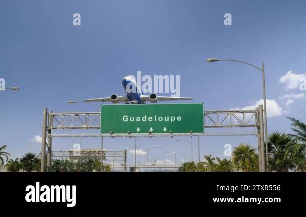 Airplane Take off Guadeloupe Stock Video Footage - Alamy