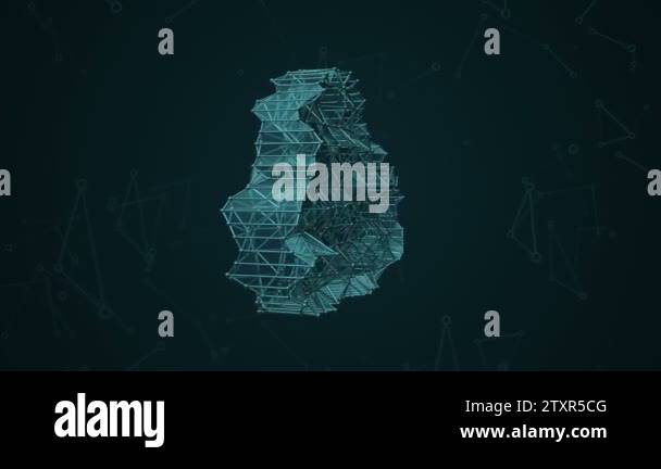 Abstract background with animation symbol of data cloud from metallic ...
