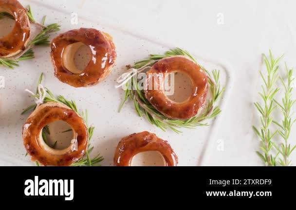 Typical Portuguese pastry Glorias, tender puff pastry topped with ...