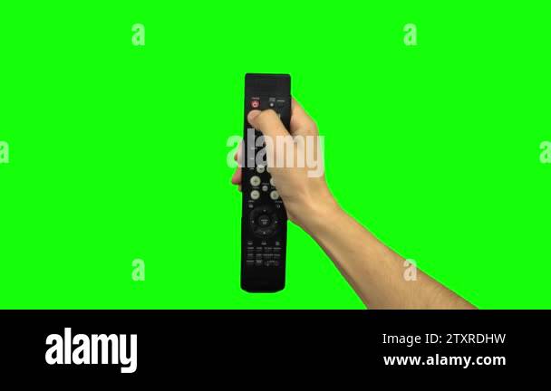 Setting up programs using the remote control. Green screen Stock Video ...