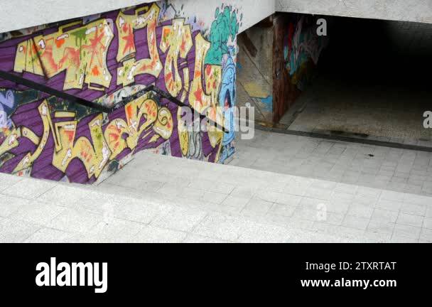 Urban underpass pathway graffiti Stock Videos & Footage - HD and 4K ...