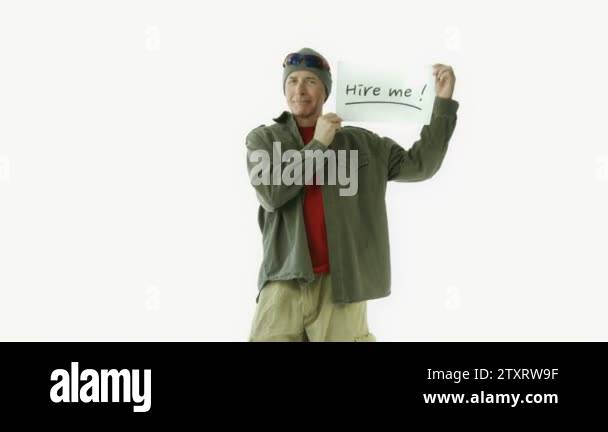 Elderly sign hire me Stock Videos & Footage - HD and 4K Video Clips - Alamy