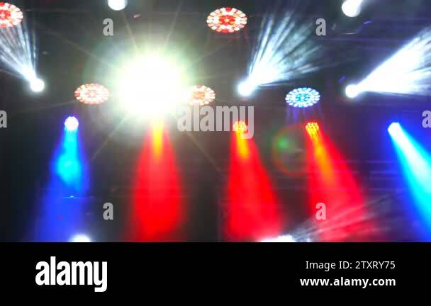 Stage reflector led lights in live concert hall Stock Video Footage - Alamy