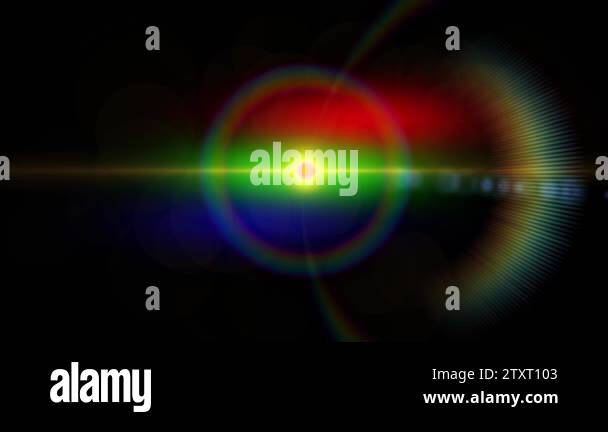 Real anamorphic lens flare. 4K footage Stock Video Footage - Alamy