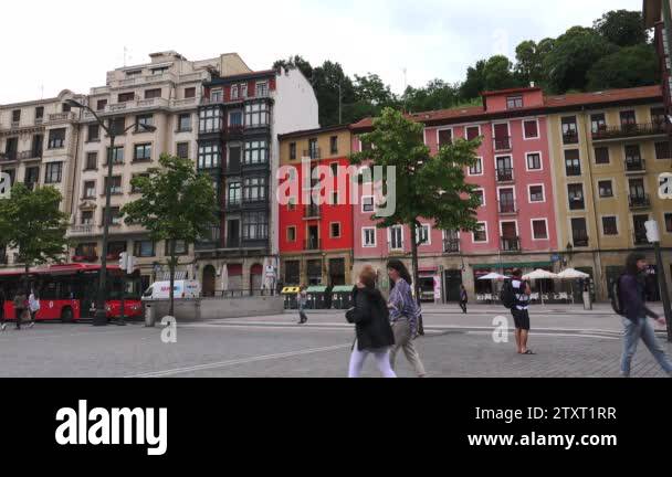 BILBAO, SPAIN - circa 2017:Cityscape of Bilbao,City landscape with ...