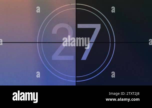 Film vintage countdown from 30 to 1. Movie film strip with countdown number on grunge background ...