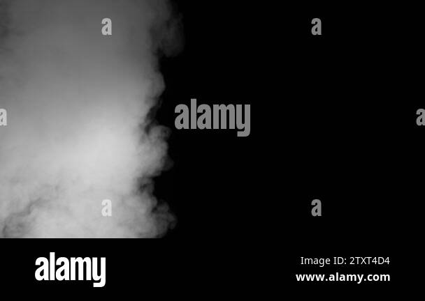 Slowly Creeping White Smoke. A cloud of white smoke slides over the ...