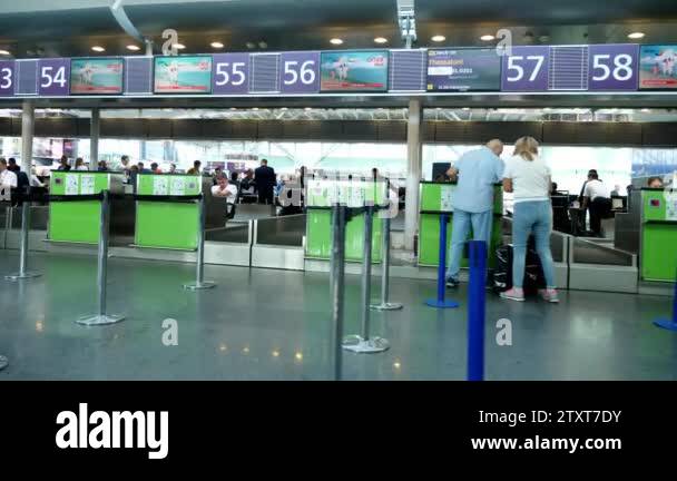 Lines to check in counter Stock Videos & Footage - HD and 4K Video ...