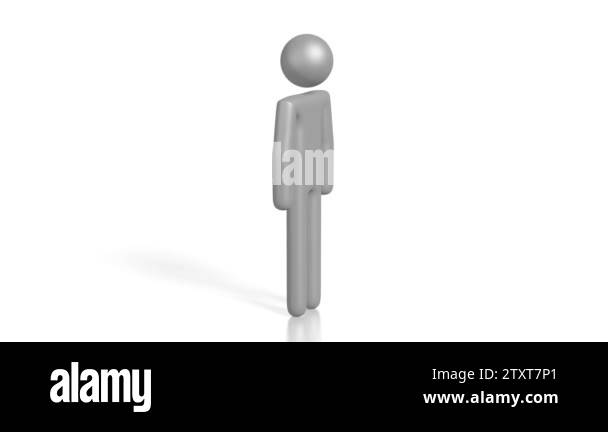Grey 3d man standing Stock Videos & Footage - HD and 4K Video Clips - Alamy