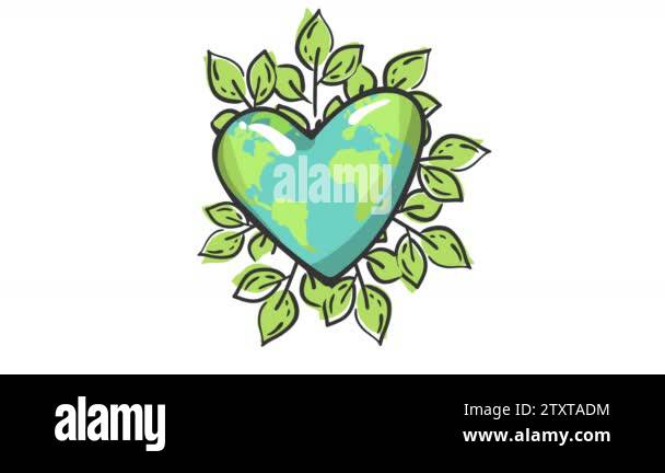 Save the Planet. Motion graphic flat animation footage. World Concept ...