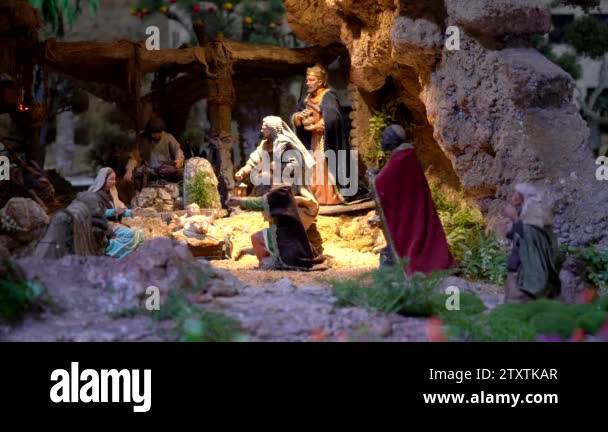 Largest animated nativity scene in South America. Magi arrive to praise ...