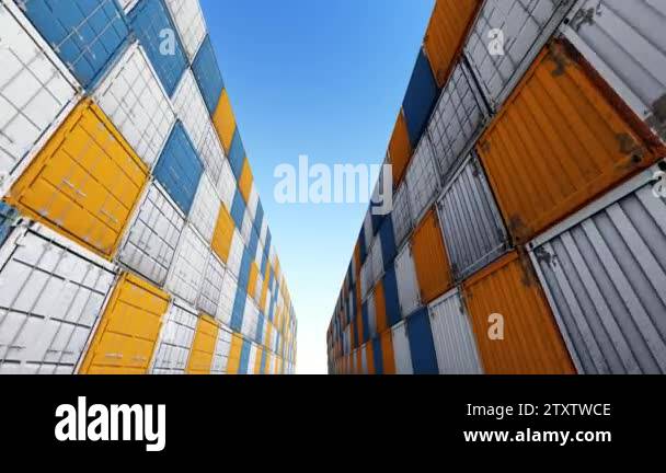 Rows of shipping containers Stock Videos & Footage - HD and 4K Video ...