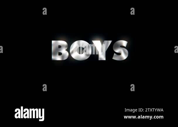 Boys - text animation motion typographics Stock Video Footage - Alamy
