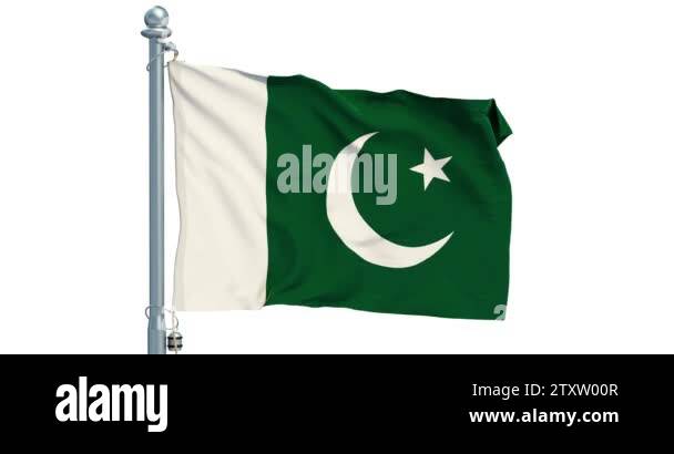 Isolated pakistani flag waving Stock Videos & Footage - HD and 4K Video ...