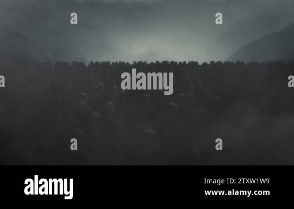 American Infantry Foot Soldiers Marching Forward by their Thousands ...