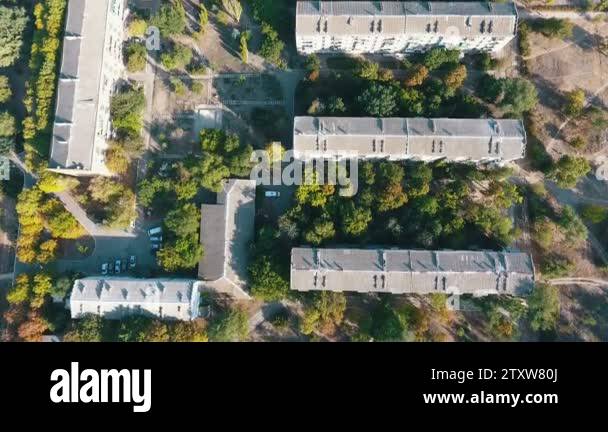 Aerial panorama of Askania-Nova, the center of dry Taurida steppe bio ...