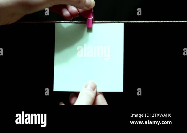 Copy space. Pure white sticker. The sheet is manually attached with a ...