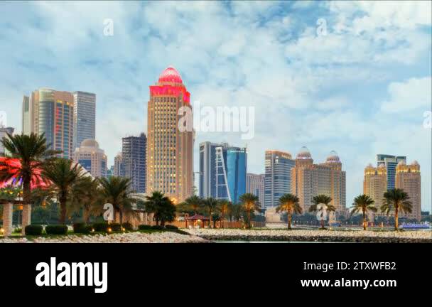 Doha corniche skyline middle east Stock Videos & Footage - HD and 4K ...