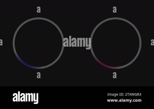 A set of interface elements in the form of a circle. Alpha channel.Load, wait, download. Rounded ...