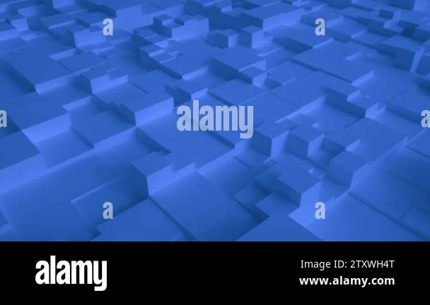 Structure of triangles moving up and down and displacing. 3D Rendering ...